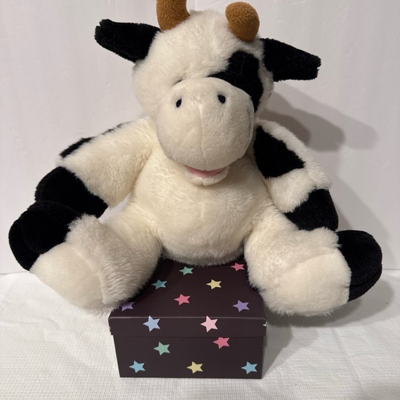 T.L. Toys | Toys | Charming Black And White Plush Cow Stuffed Animal ...
